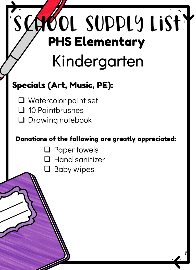 School Supply List 2025-2026