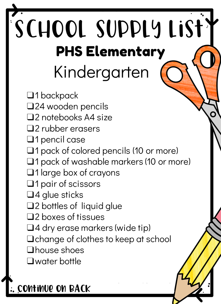 School Supply List 2025-2026