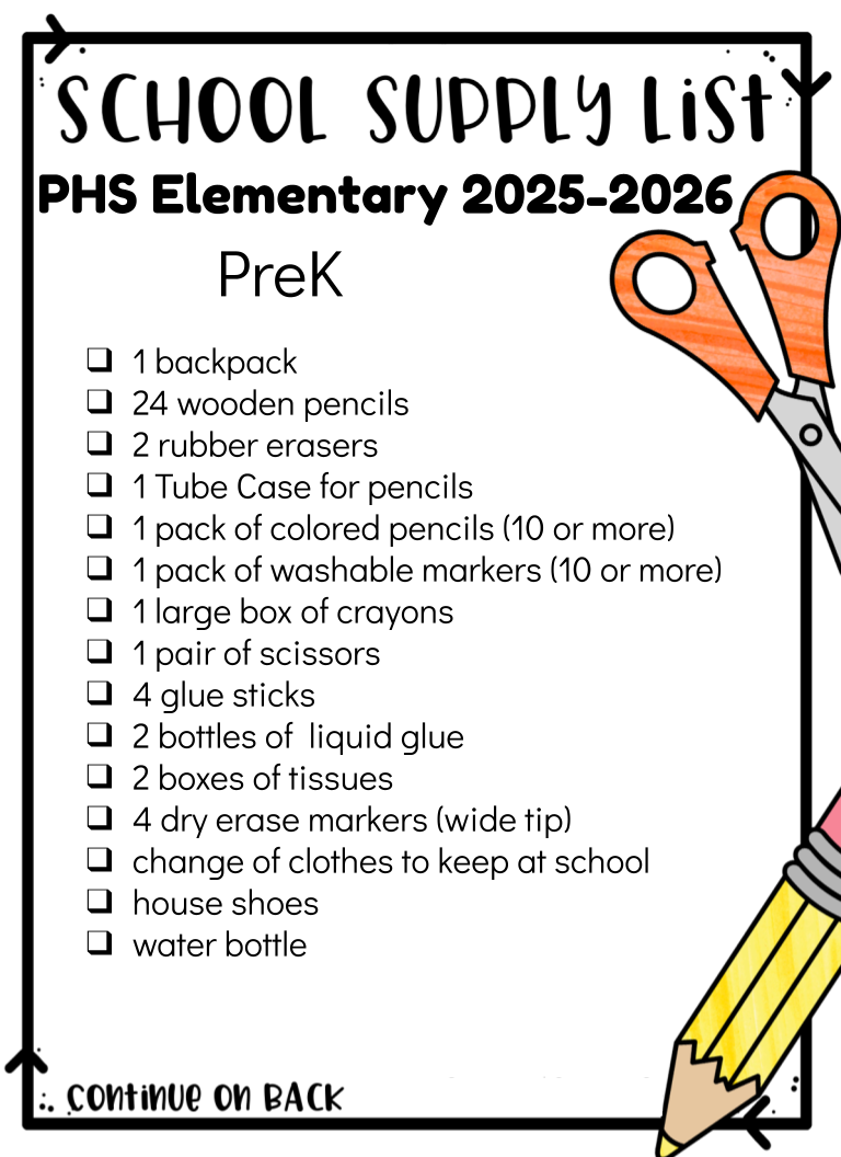School Supply List 2025-2026